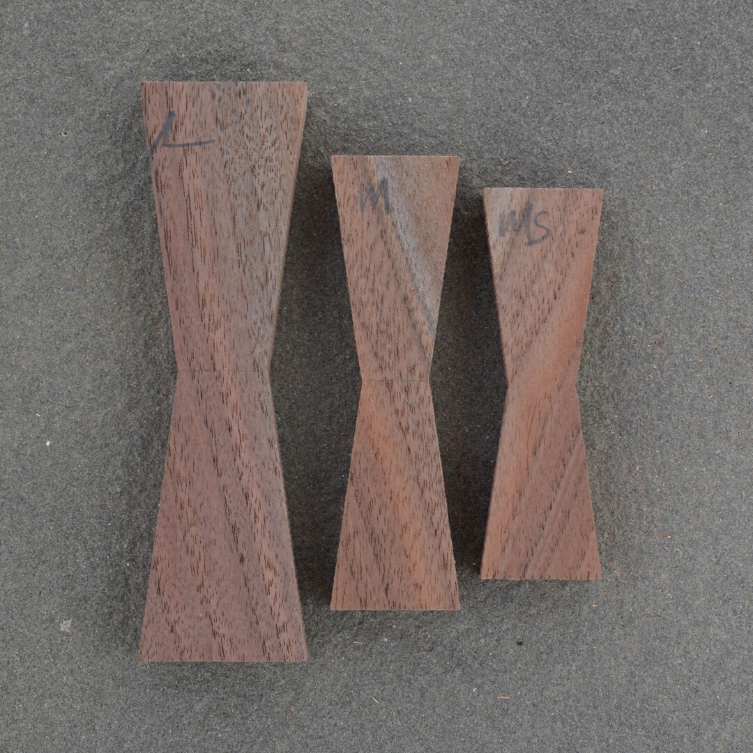 Black Walnut, Silver Streak, Curated Set #11 Bowtie Inlays - Etsy