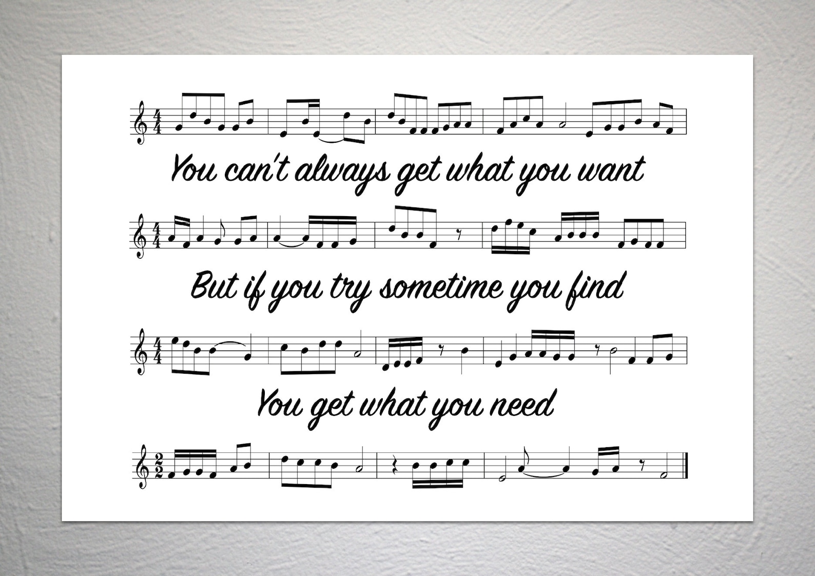 The Rolling Stones You Cant Always Get What You Want Song Etsy