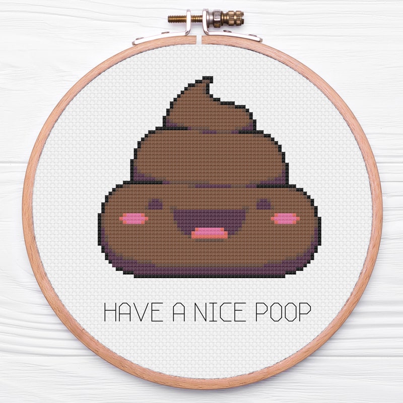 Poop Cross Stitch - Etsy