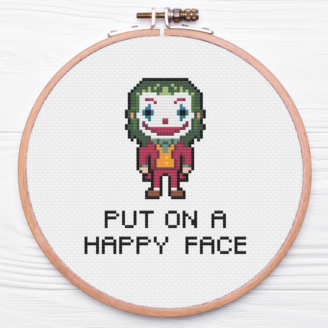 Joker Put on A Happy Face Cross Stitch Pattern PDF Download - Etsy