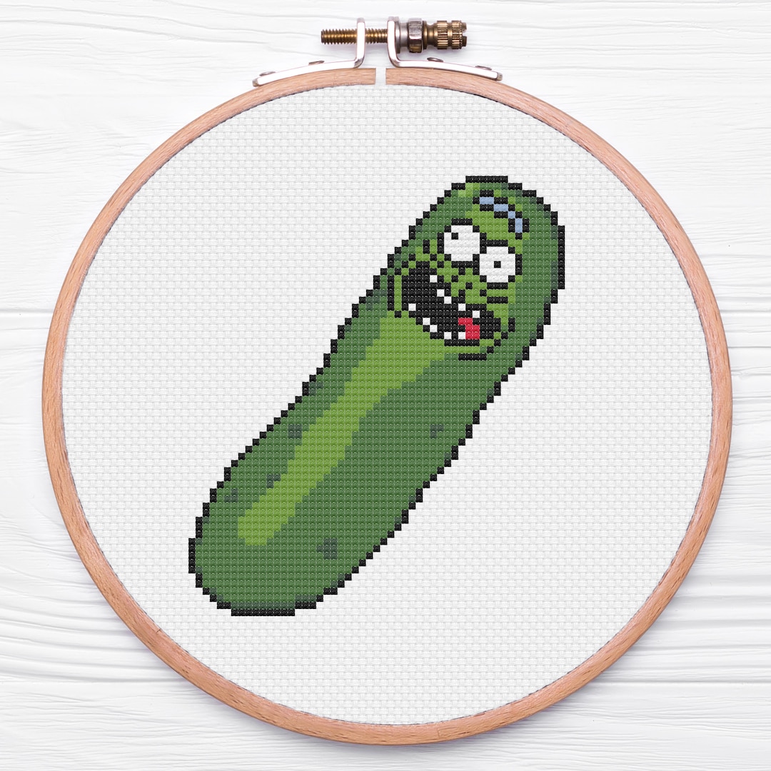 Pickle Rick Rick and Morty Cross Stitch Pattern PDF - Etsy