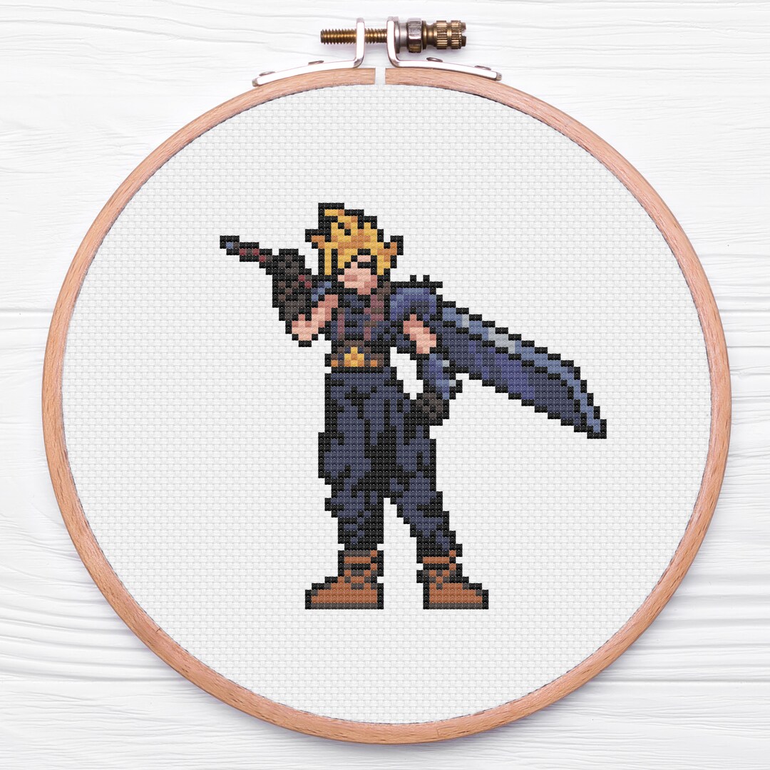 Cloud FF7 Cross Stitch Pattern PDF Download - Etsy