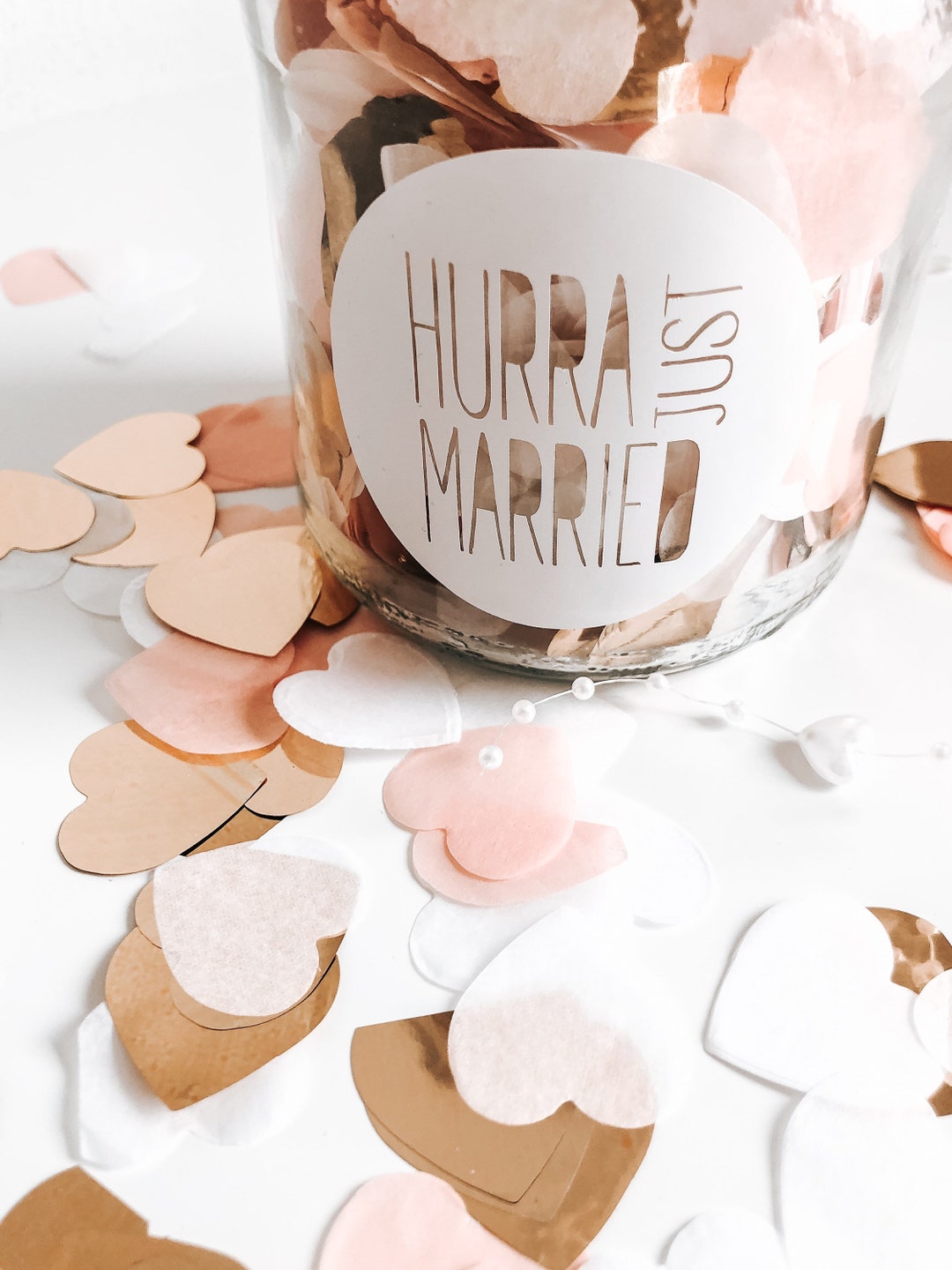 Sticker / Decal 'hurrah Just Married' Wedding Gift Cash Gift Wedding ...