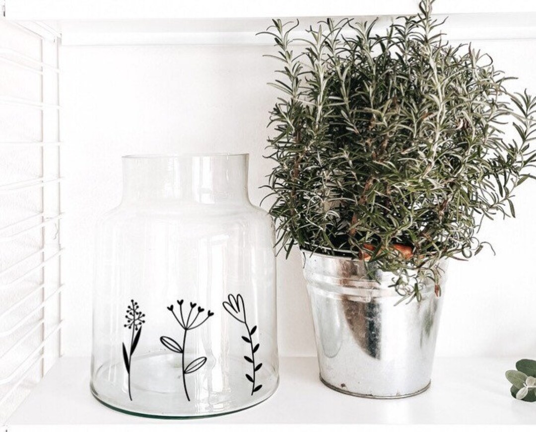 Sticker / Decal 2x4 Grasses, Flowers, Floral Botany, Flower Meadow ...