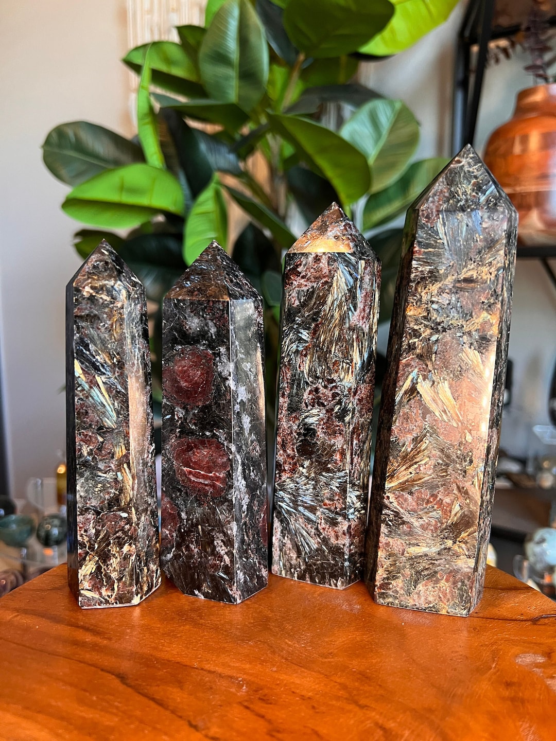 Arfvedsonite / Astrophyllite Tower - Etsy