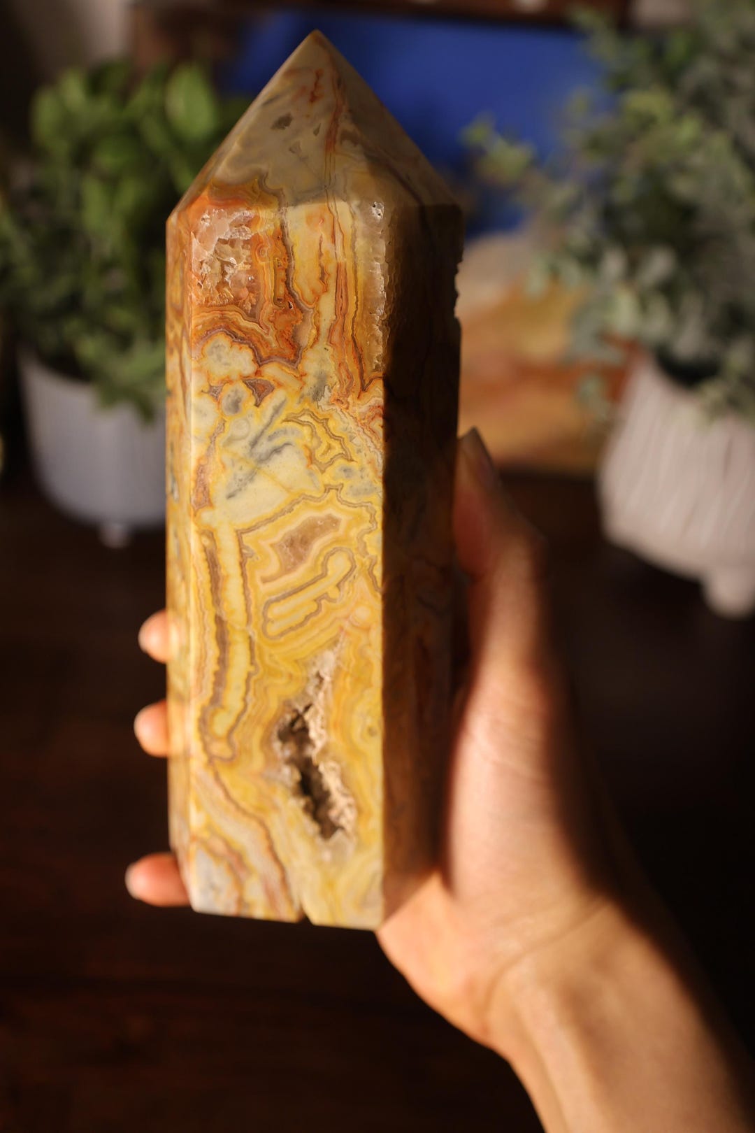 Large Crazy Lace Agate Tower - Etsy
