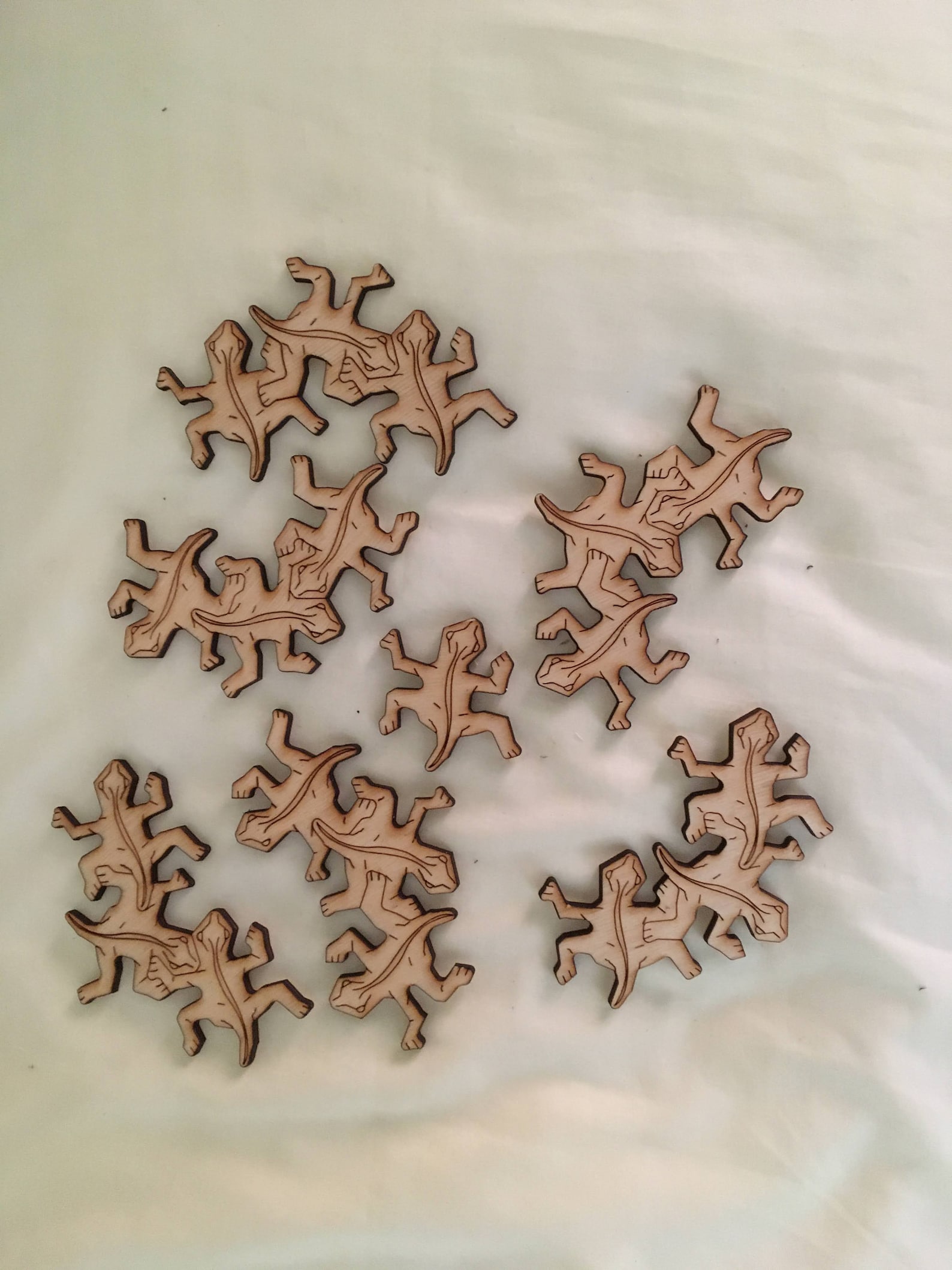 7 Piece Geckos Tessellation Wooden jigsaw Puzzle - Etsy