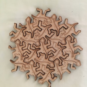 7 Piece Geckos Tessellation Wooden "jigsaw" Puzzle - Etsy