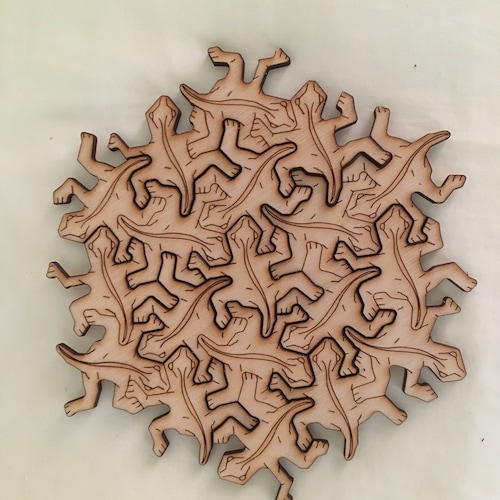 7 Piece Geckos Tessellation Wooden jigsaw Puzzle - Etsy