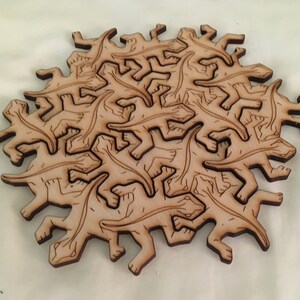 7 Piece Geckos Tessellation Wooden "jigsaw" Puzzle - Etsy