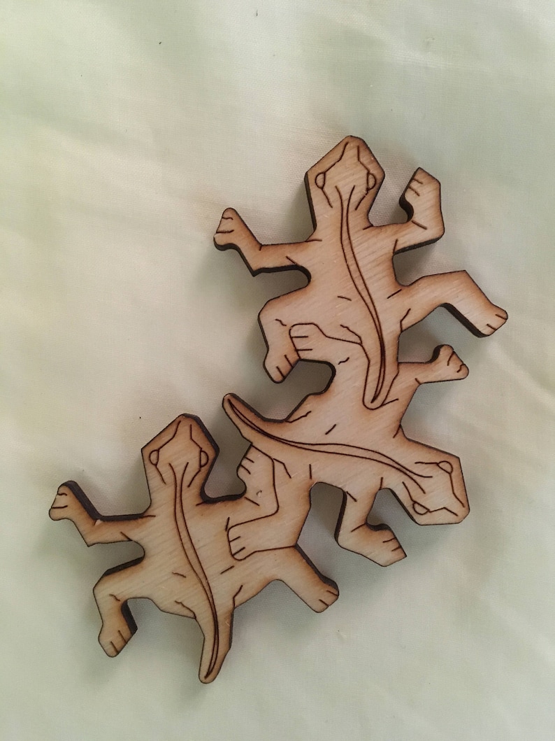 7 Piece Geckos Tessellation Wooden "jigsaw" Puzzle - Etsy