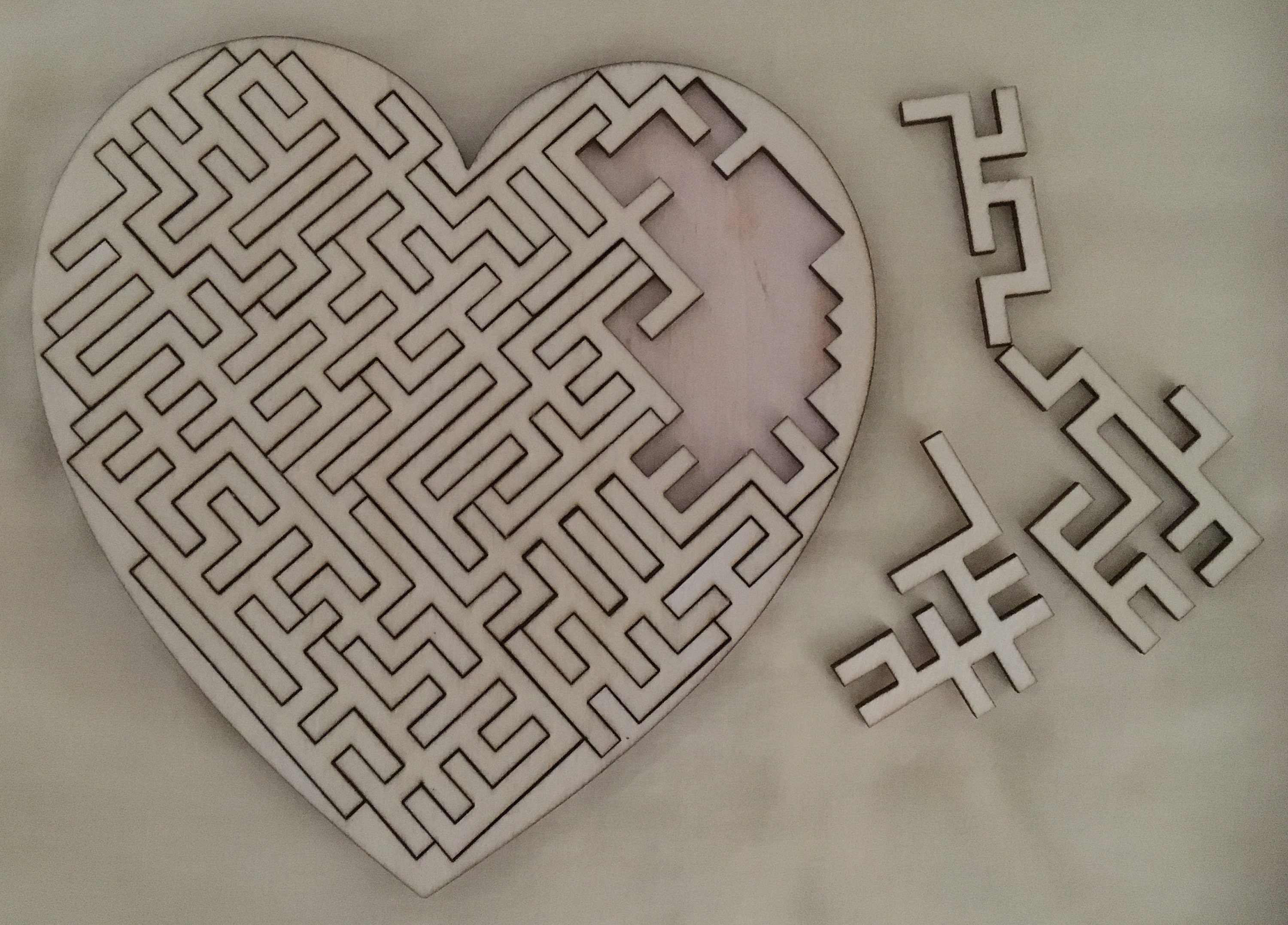 Heart Shaped Fractal Puzzle 24 Pieces - Etsy