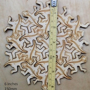 7 Piece Geckos Tessellation Wooden "jigsaw" Puzzle - Etsy