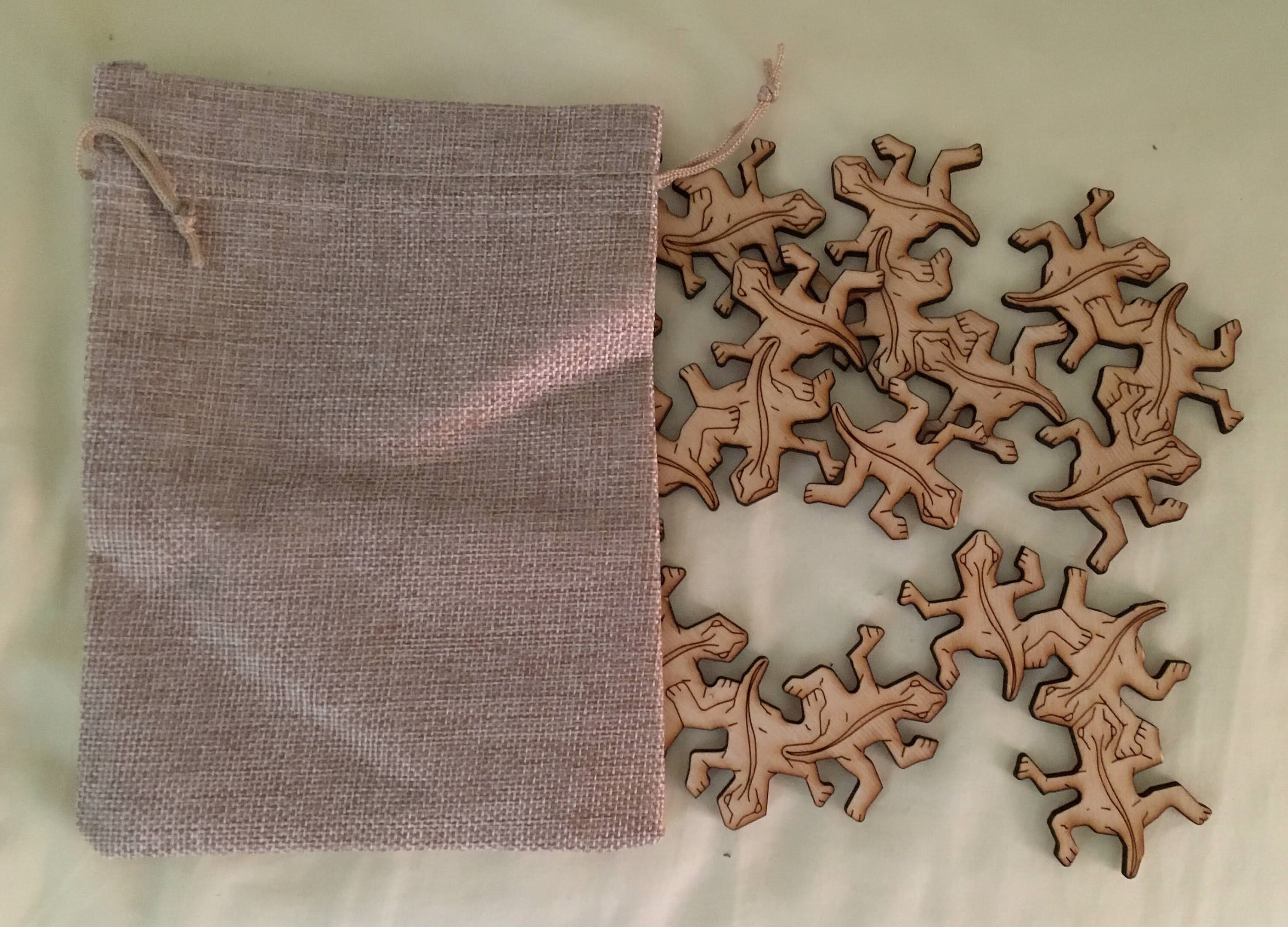 7 Piece Geckos Tessellation Wooden jigsaw Puzzle - Etsy