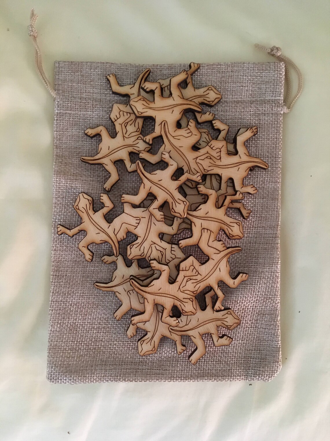 7 Piece Geckos Tessellation Wooden jigsaw Puzzle | Etsy UK