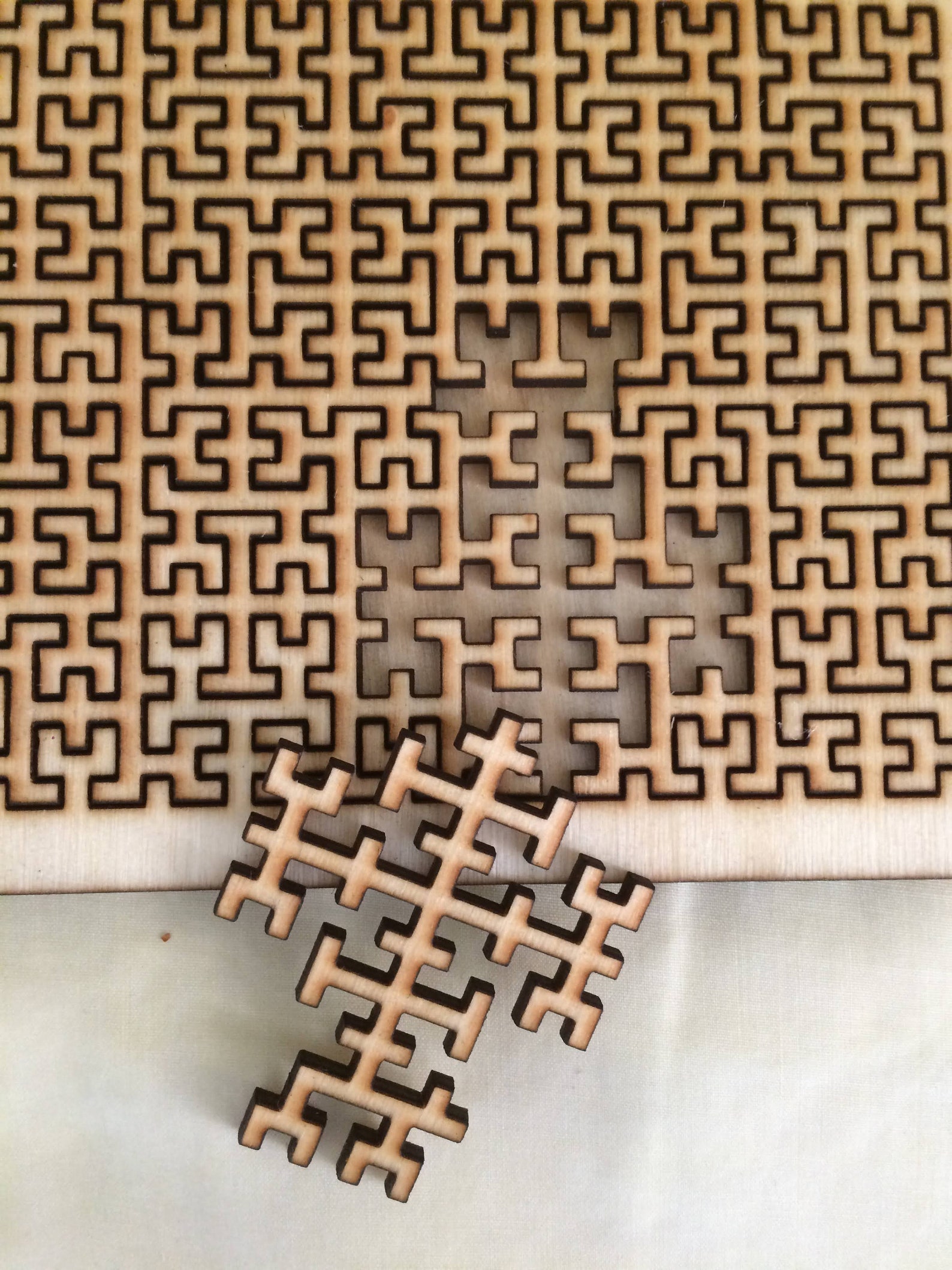 Square Fractal Tray Puzzle - Etsy