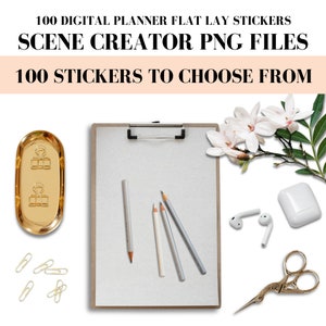 Scene Creator PNG Files - Goodnotes Digital Stickers - Top View ...