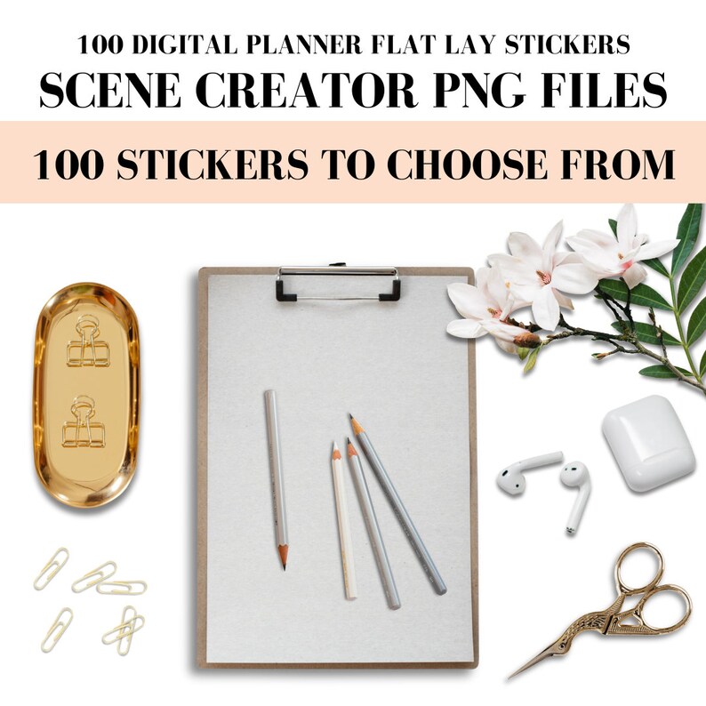 Scene Creator PNG Files - Goodnotes Digital Stickers - Top View ...