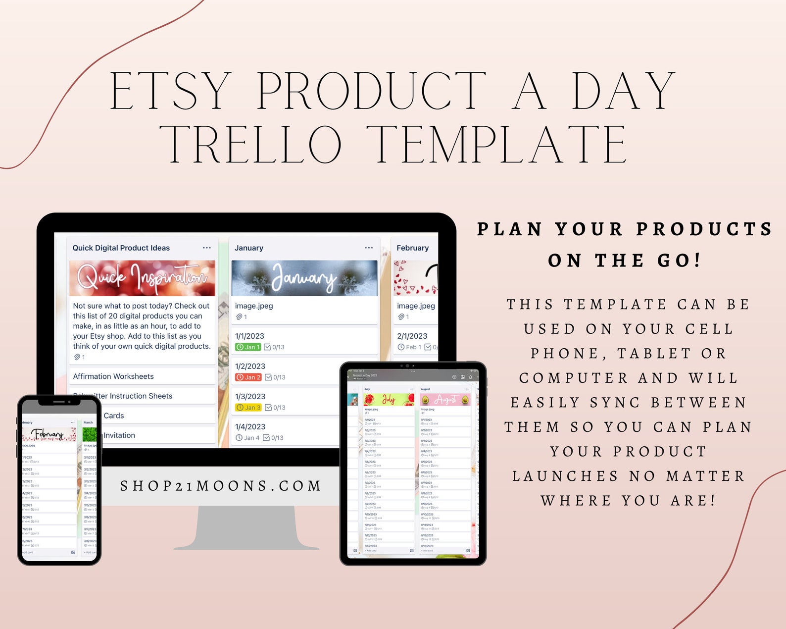 Trello Template - Etsy Product Launch Template - Product a Day Etsy ...