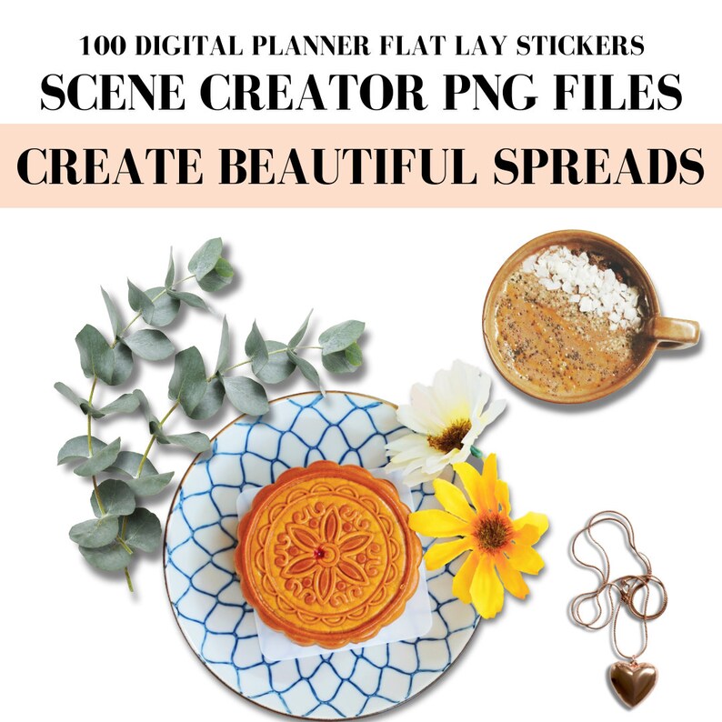 Scene Creator PNG Files - Goodnotes Digital Stickers - Top View ...