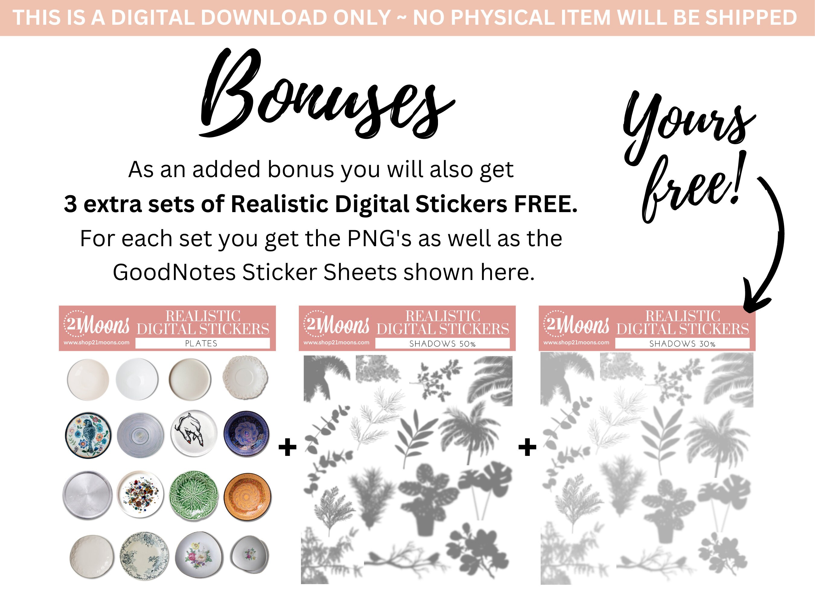 Mother's Day - Realistic Digital Stickers - Digital Planner Stickers ...