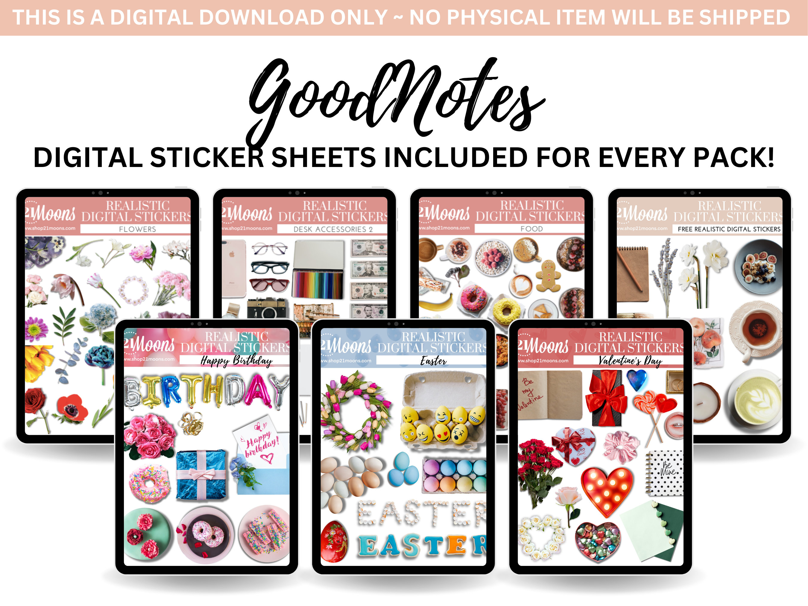 Ultimate Bundle - All Access Realistic Digital Stickers - Digital ...