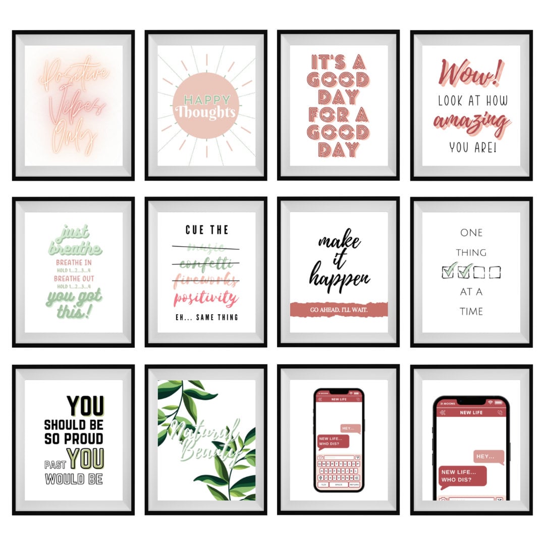 BOHO SET OF 12 - Boho Wall Art - Digital Download - Printable Art - Etsy