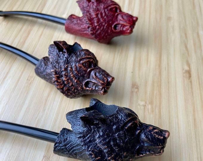 Smoking Pipe of Briar Wolf Exclusive Pipe With Vulcanite Stem ...