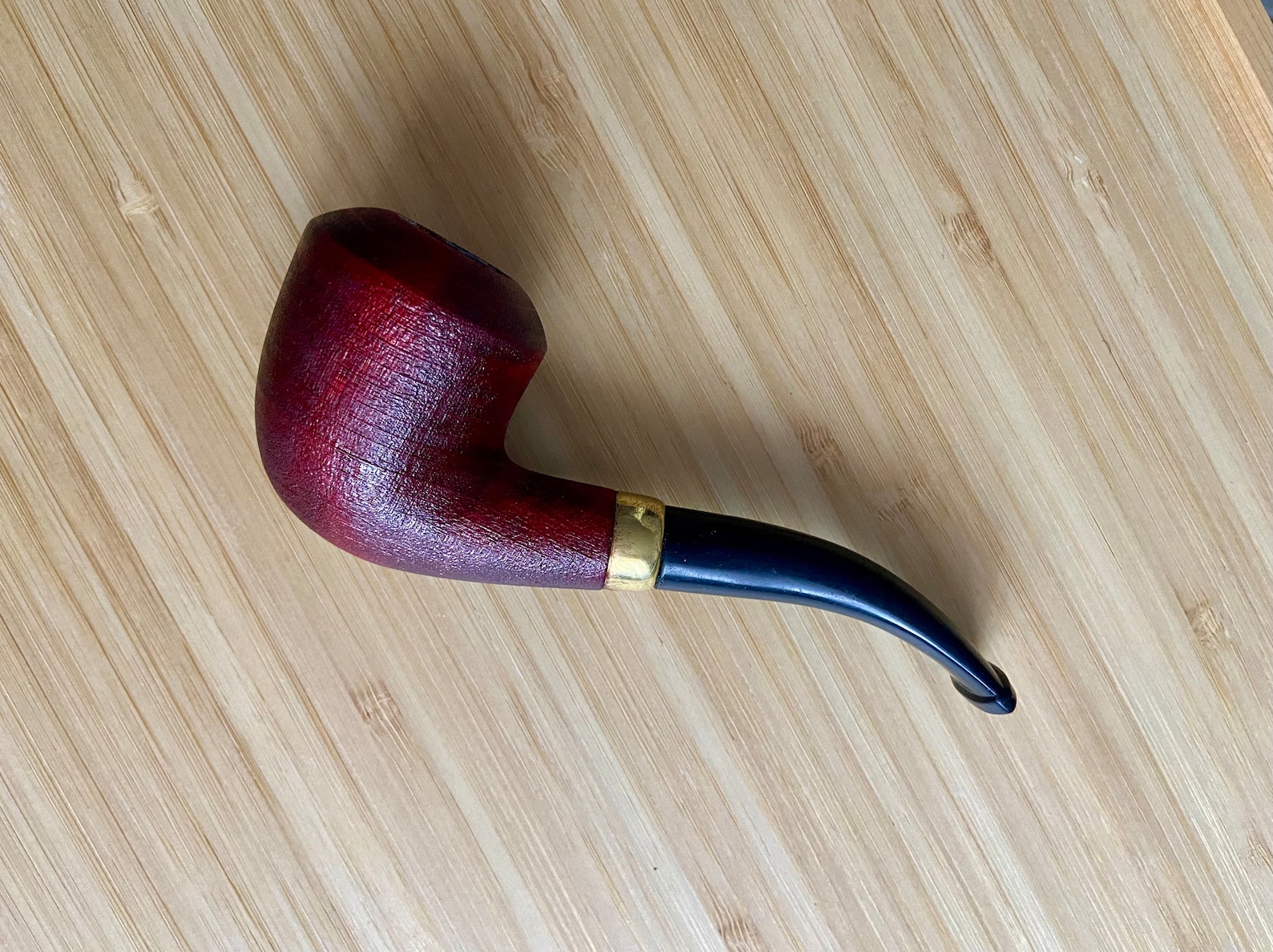 Sandblast Smoking Pipe of Maple Tree Handcarved Bowl Wooden - Etsy