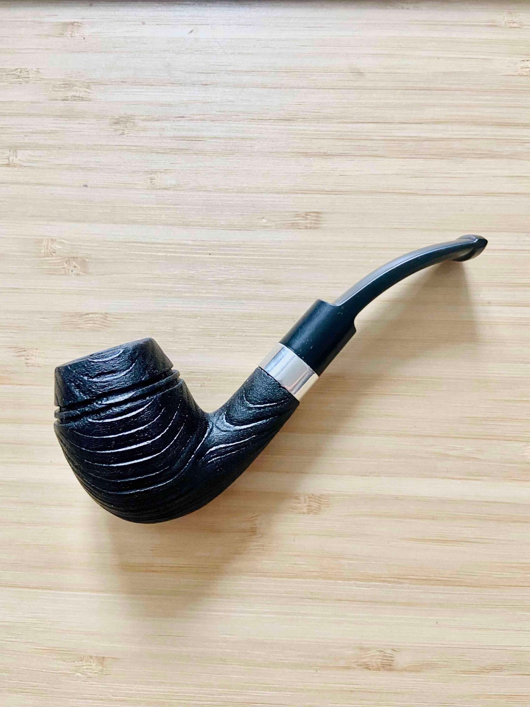 Sandblast Smoking Pipe of Maple Tree Handcarved Bowl Wooden Smoking ...