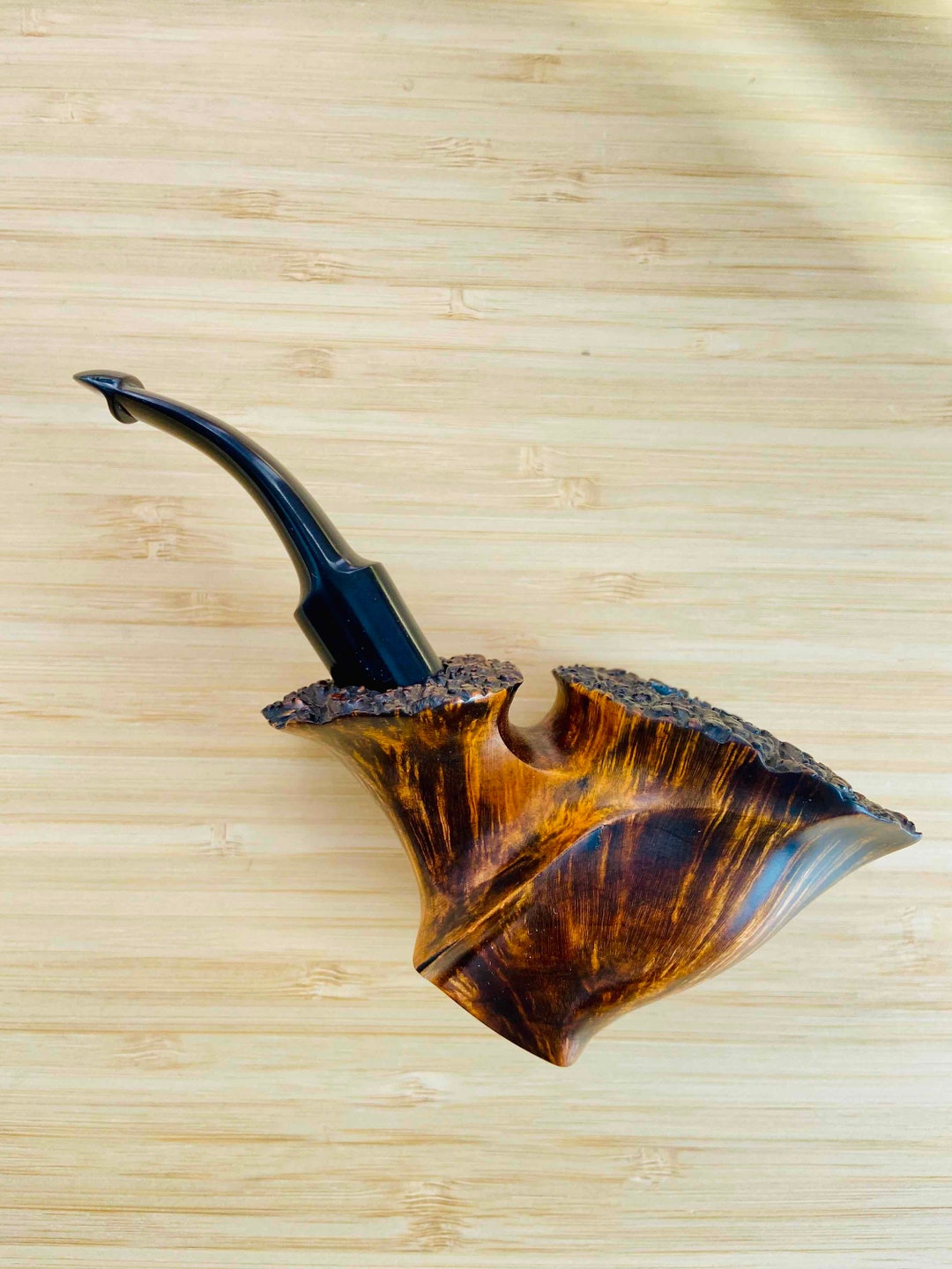 Smoking Pipe of Briar Exclusive Pipe With Ebonite Stem Handcarved ...