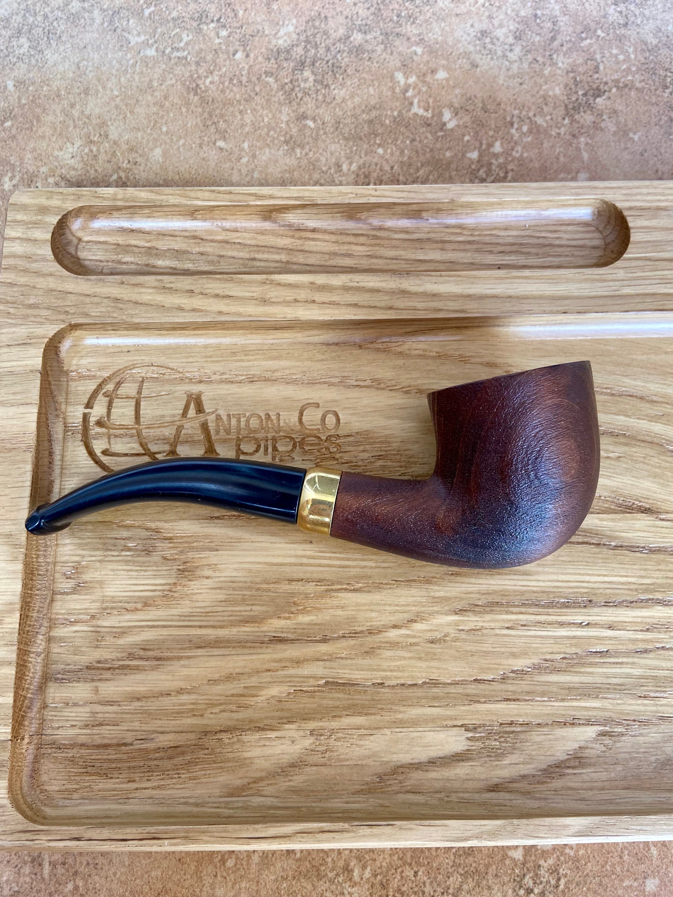 Smoking Pipe Made of Maple Tree With Brass Ring and Acrylic - Etsy