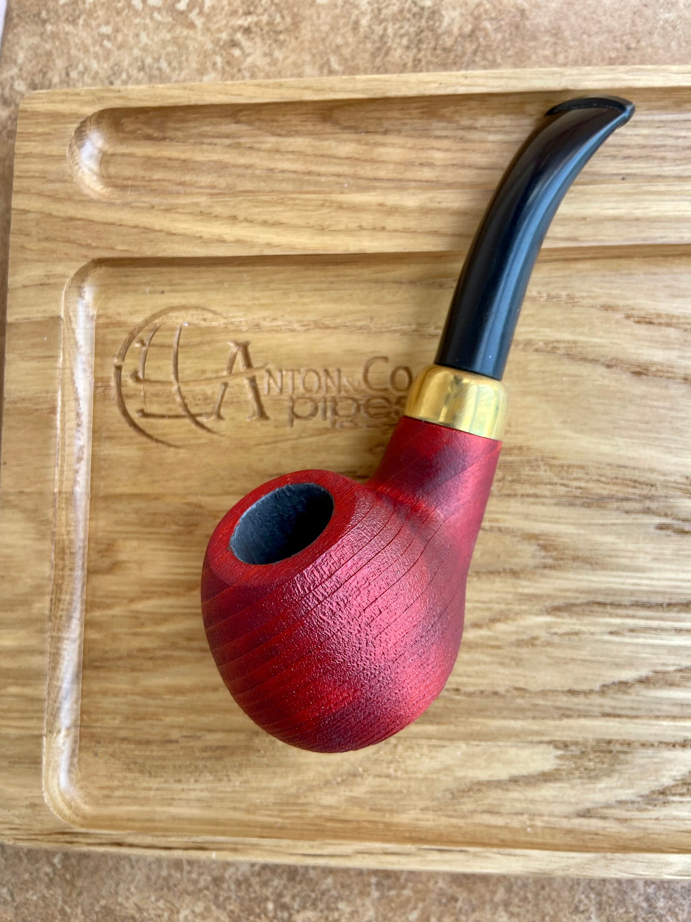 Sandblast Smoking Pipe of Maple Tree Handcarved Bowl Wooden - Etsy