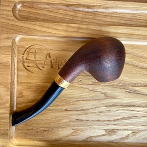 Smoking Pipe Made of Maple Tree With Brass Ring and Acrylic - Etsy