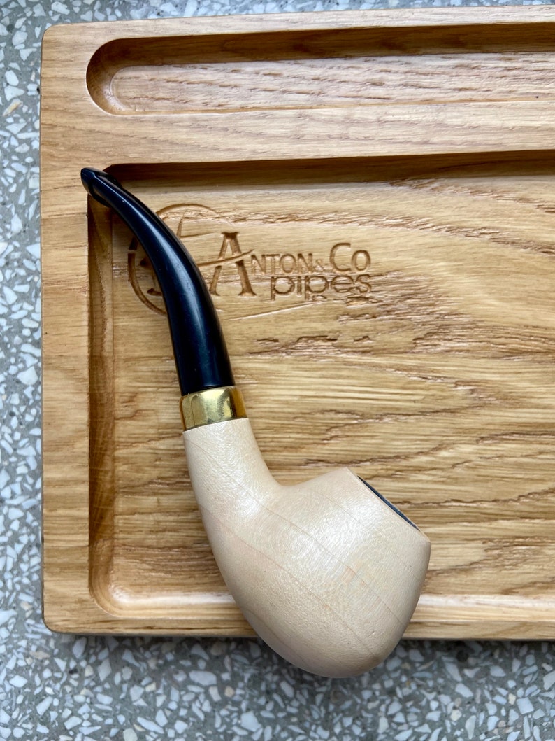 Smoking Pipe Made of Maple Tree With Brass Ring and Acrylic - Etsy