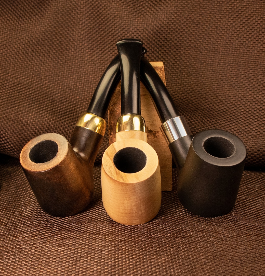 Smoking Pipe Made of Maple Tree With Brass Ring and Acrylic Stem for ...