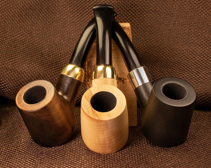 Smoking Pipe Made of Maple Tree With Brass Ring and Acrylic Stem for ...