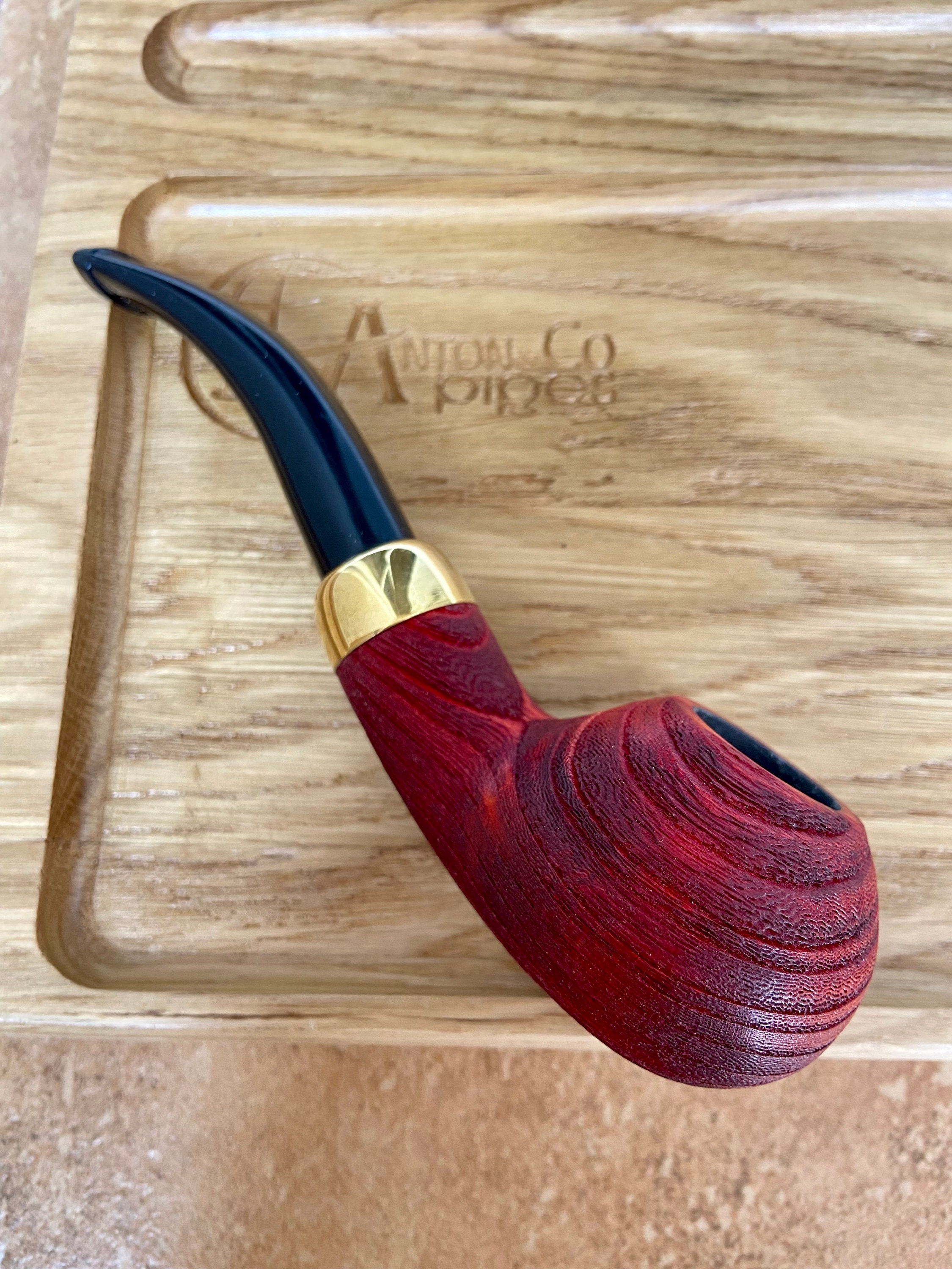 Sandblast Smoking Pipe of Maple Tree Handcarved Bowl Wooden - Etsy