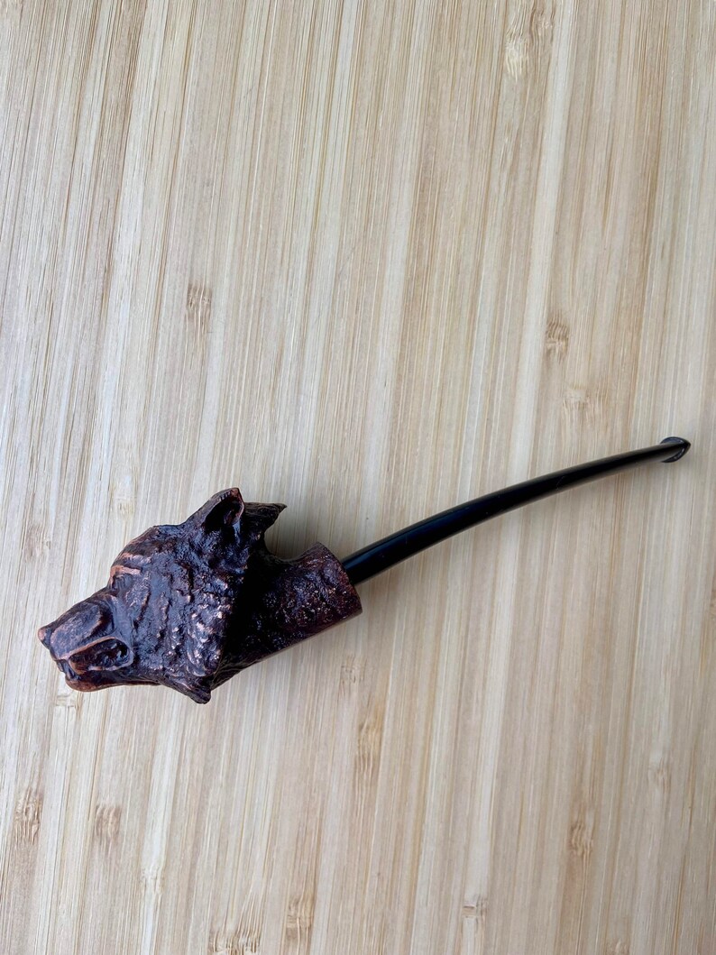 Smoking Pipe of Briar Wolf Exclusive Pipe With Vulcanite Stem - Etsy