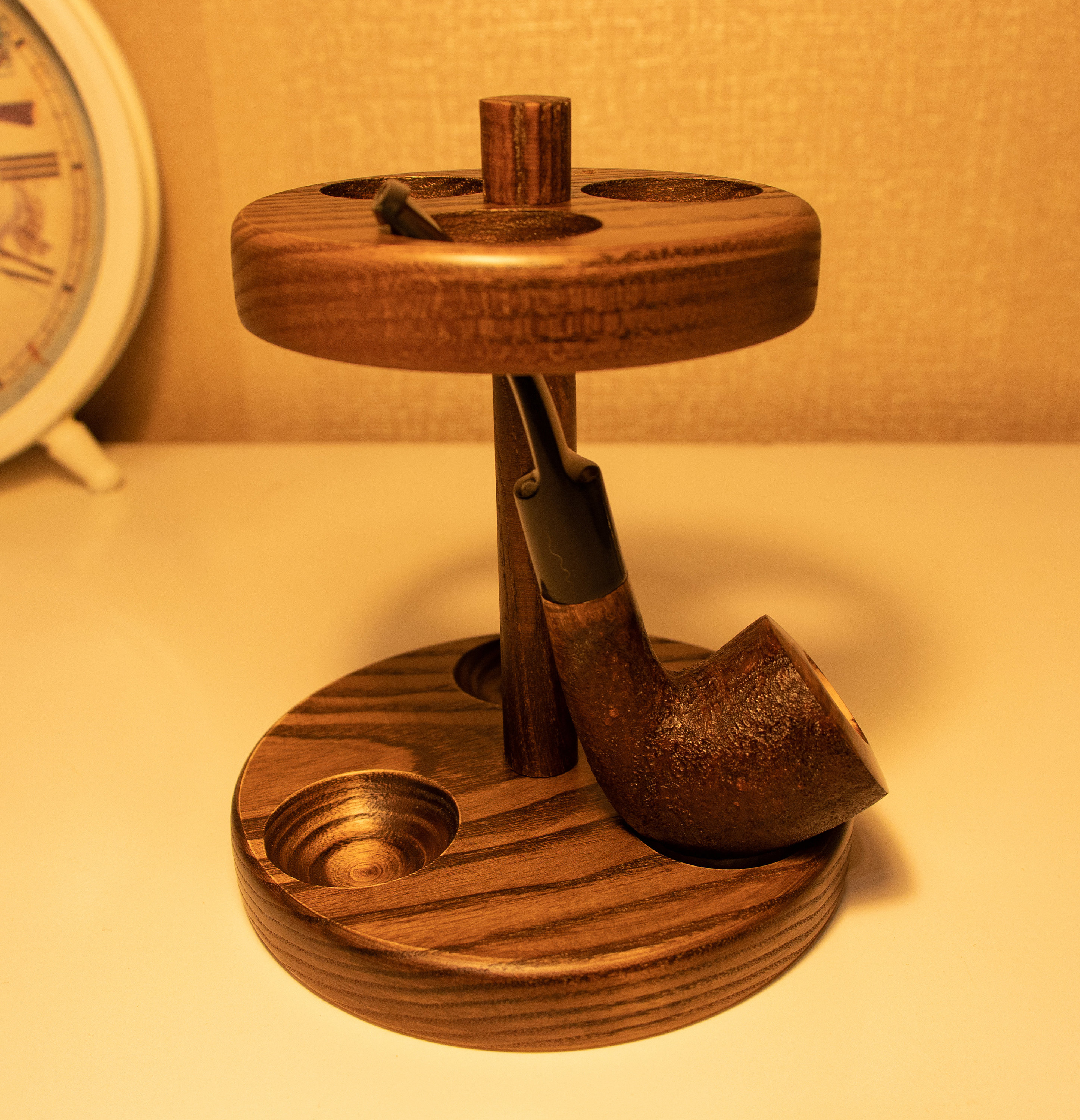 Smoking Pipe Holder for 3 Smoking Pipes Hand Carved Rack - Etsy
