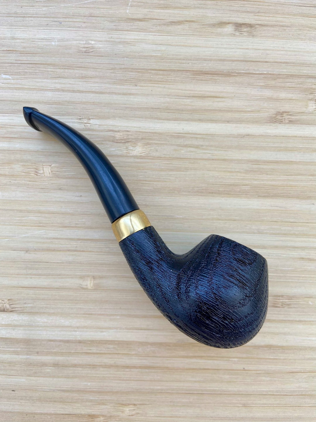 Sandblast Smoking Pipe of Oak Tree Handcarved Bowl Wooden Smoking Pipe ...