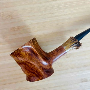 Smoking Pipe of Briar Exclusive Pipe With Ebonite Stem Hand-carved ...