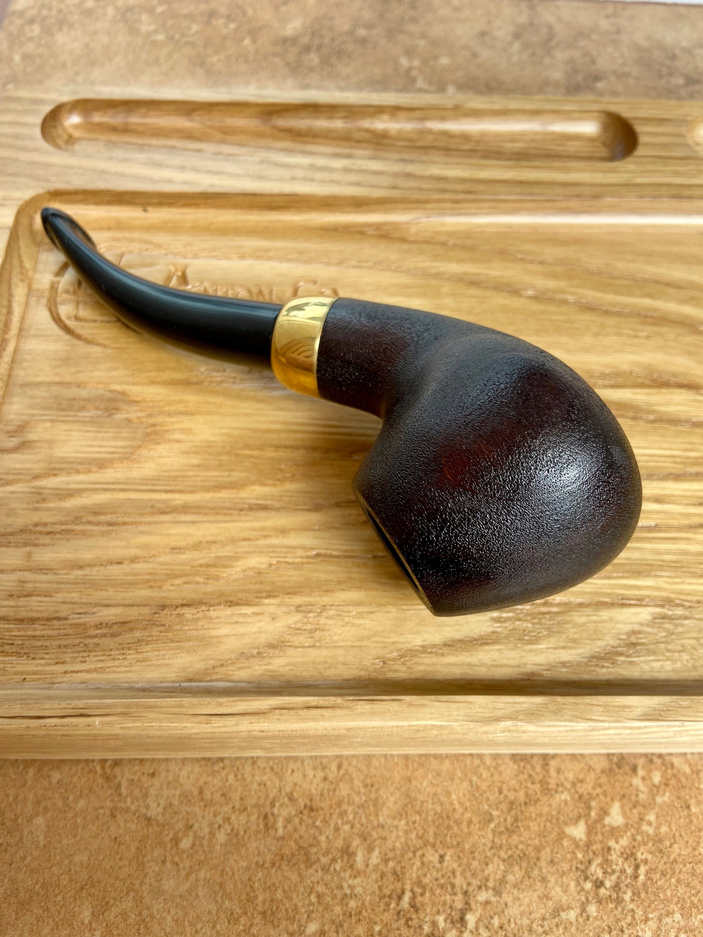 Sandblast Smoking Pipe of Maple Tree Handcarved Bowl Wooden - Etsy