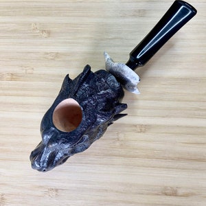 Smoking Pipe Made of Briar dragon With Sandblast Elements - Etsy