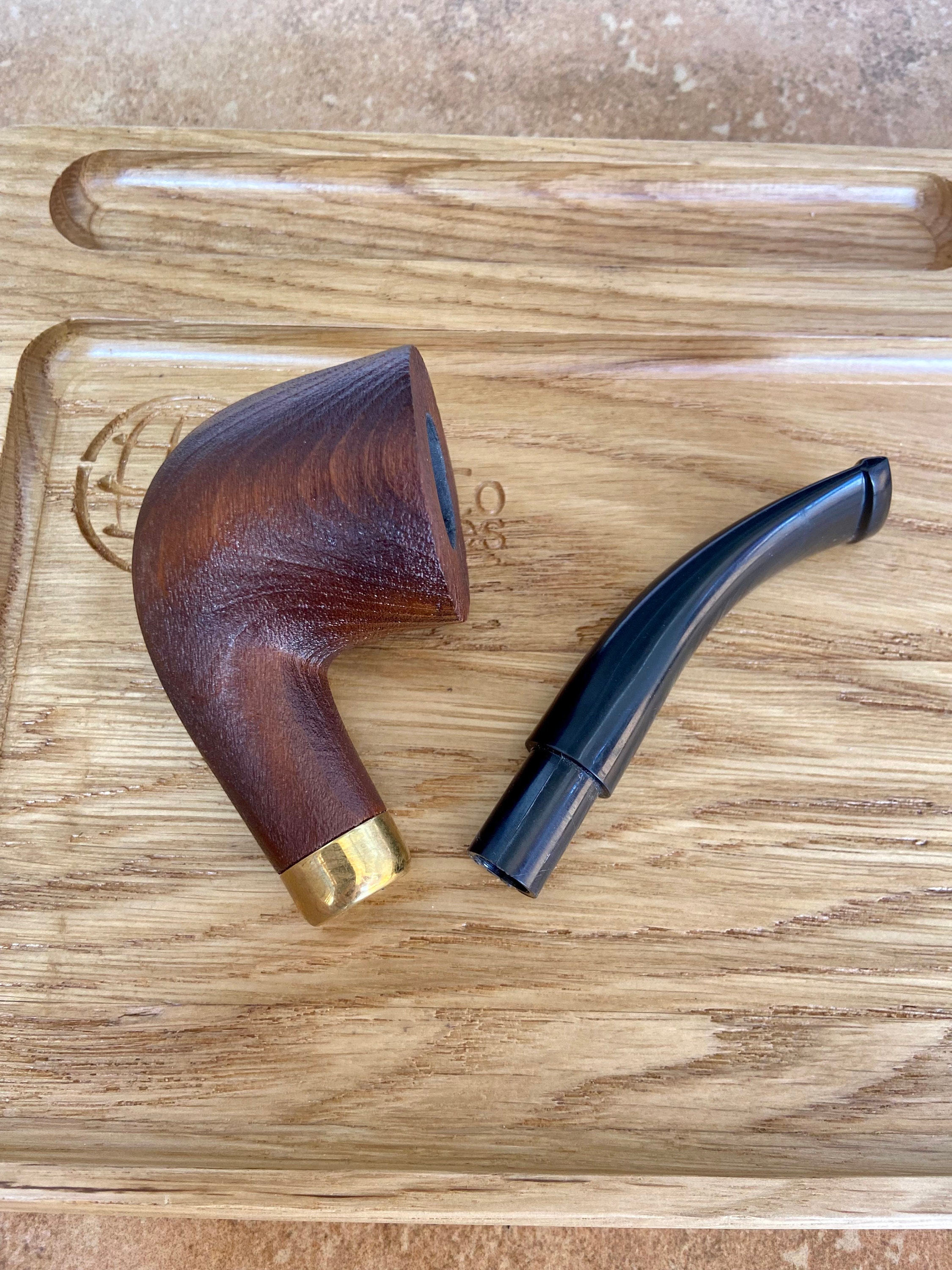 Smoking Pipe Made of Maple Tree With Brass Ring and Acrylic - Etsy