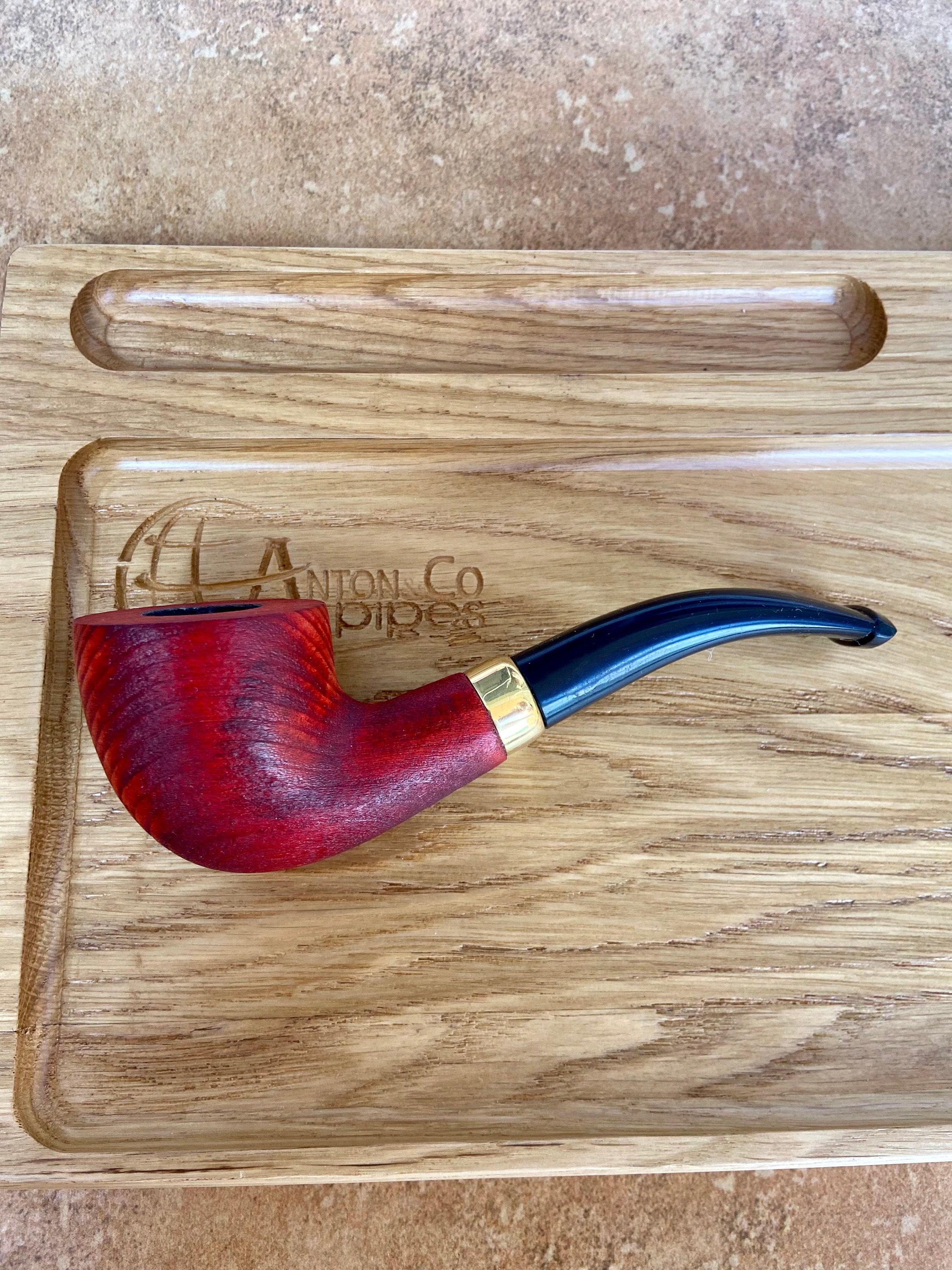 Smoking Pipe Made of Maple Tree With Brass Ring and Acrylic - Etsy