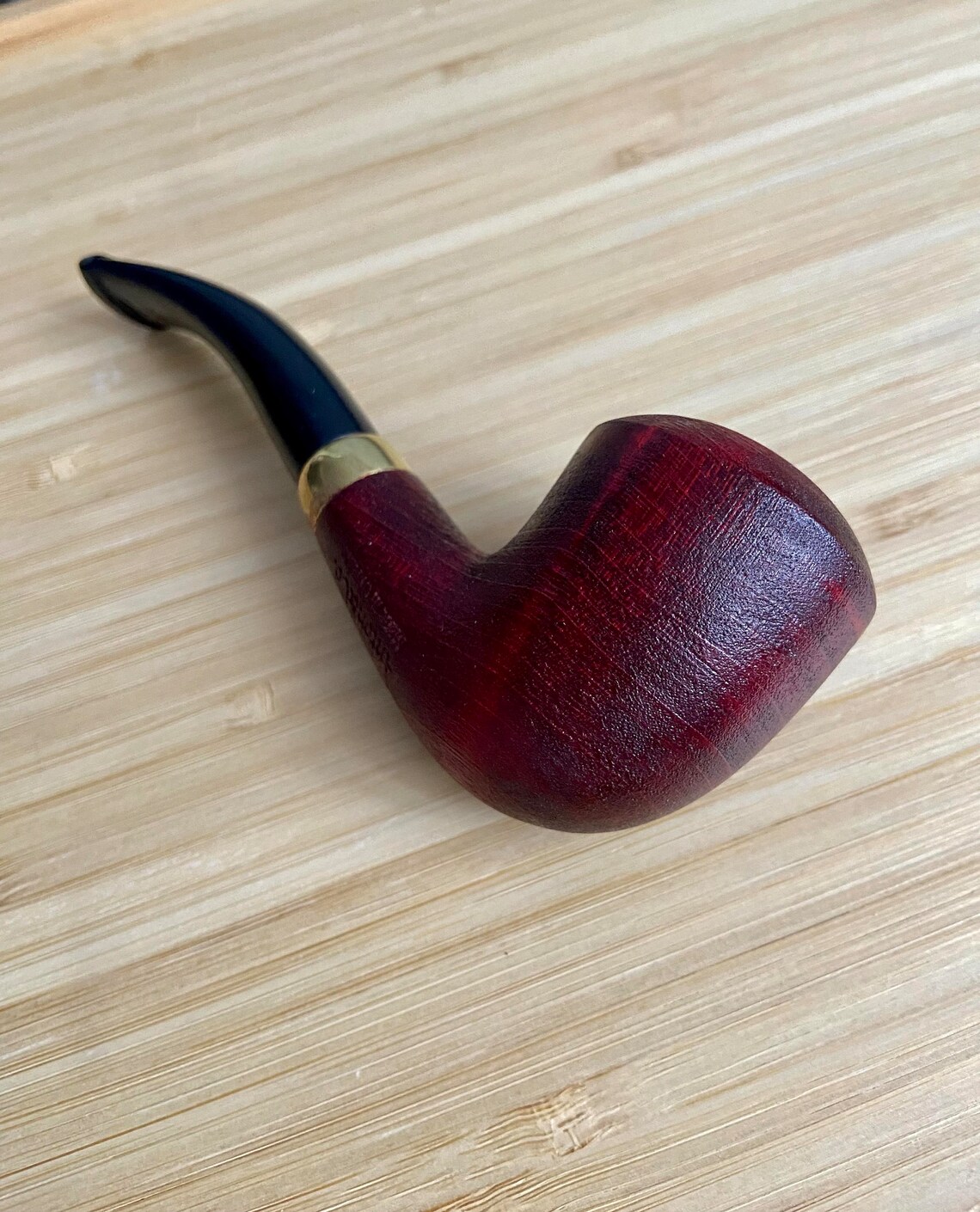 Sandblast Smoking Pipe of Maple Tree Handcarved Bowl Wooden - Etsy