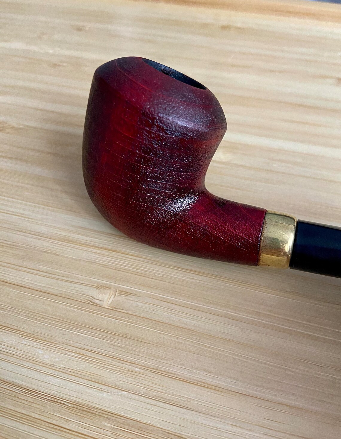 Sandblast Smoking Pipe of Maple Tree Handcarved Bowl Wooden - Etsy