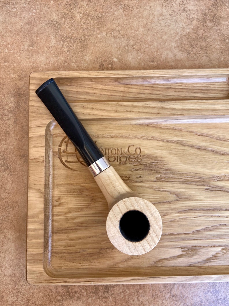 Smoking Pipe Made of Maple Tree With Aluminium Ring and Acrylic Stem ...