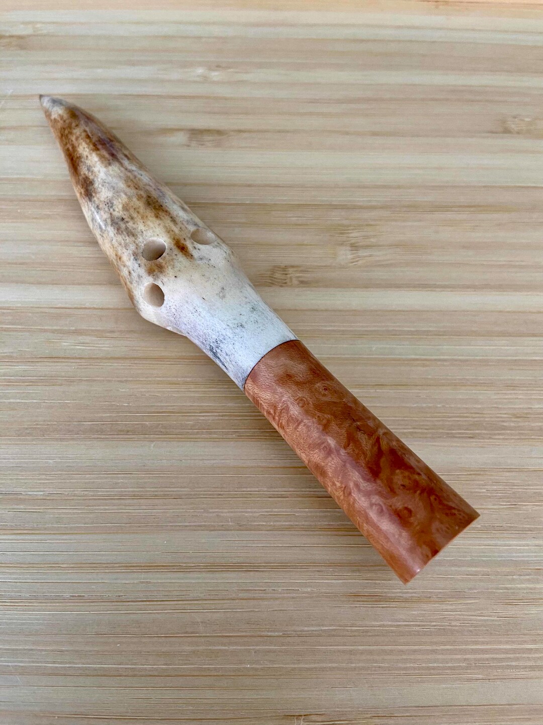 Figural Pipe Tamper Made of Deer Antler and Briar Tobacco Tamper ...